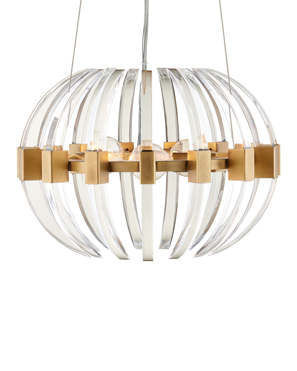 Currey and Company - Three Light Chandelier - Coquette Collection ...