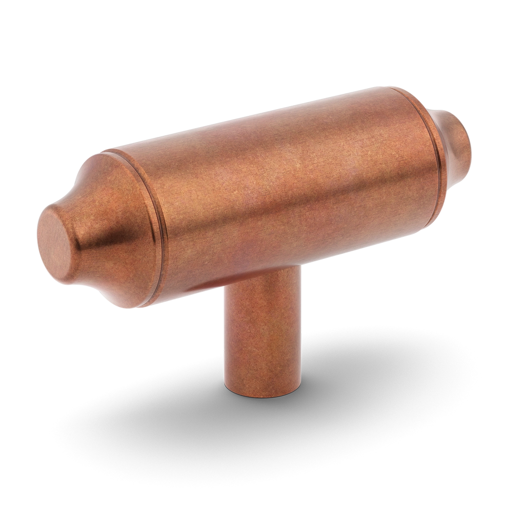 Armac_Martin_Barwick_T-Bar_Handle_Plain_Aged_Copper — Union Lighting ...