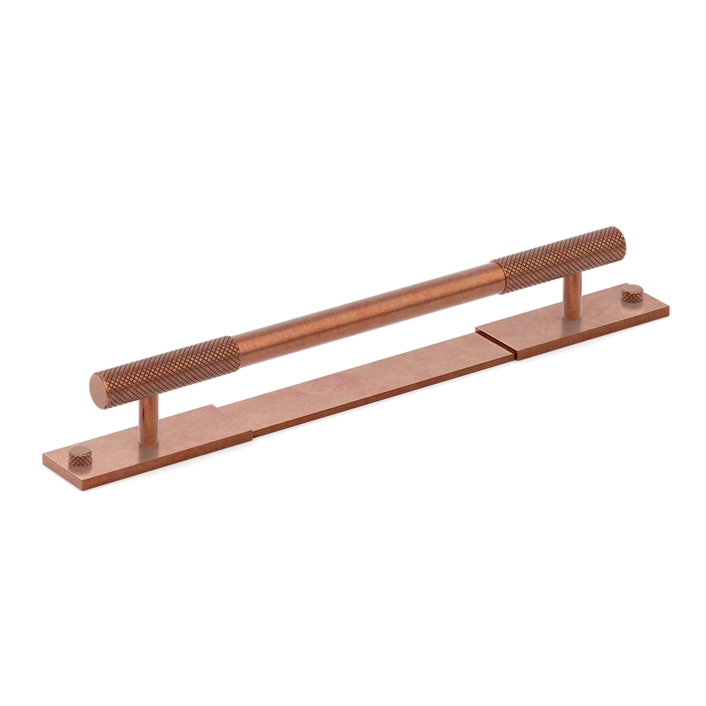 Armac_Martin_MIX_Handle_Diamond_Knurl_With_Back_Plate_Aged_Copper ...
