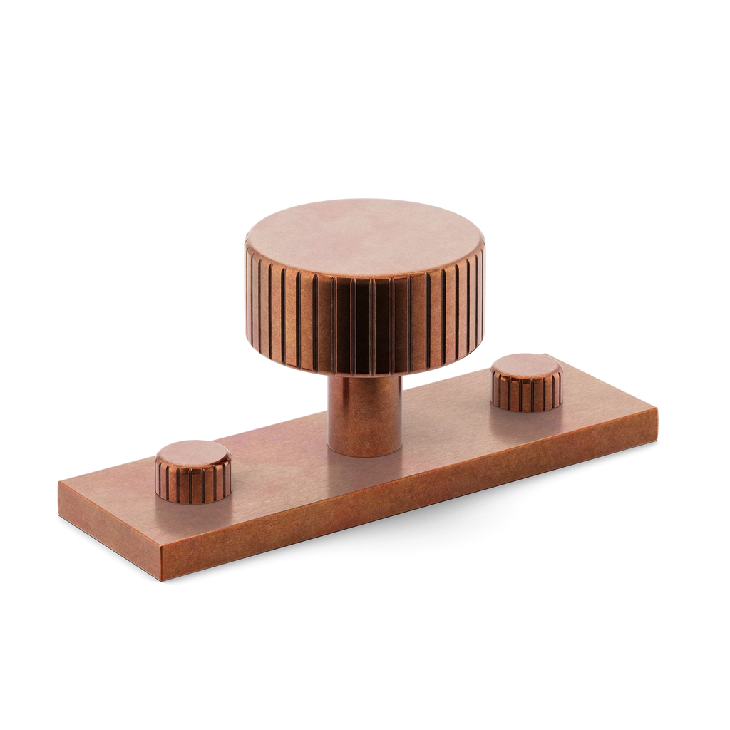 Armac_Martin_Straight_MIX_Knob_Large_Plate_Aged_Copper — Union Lighting ...