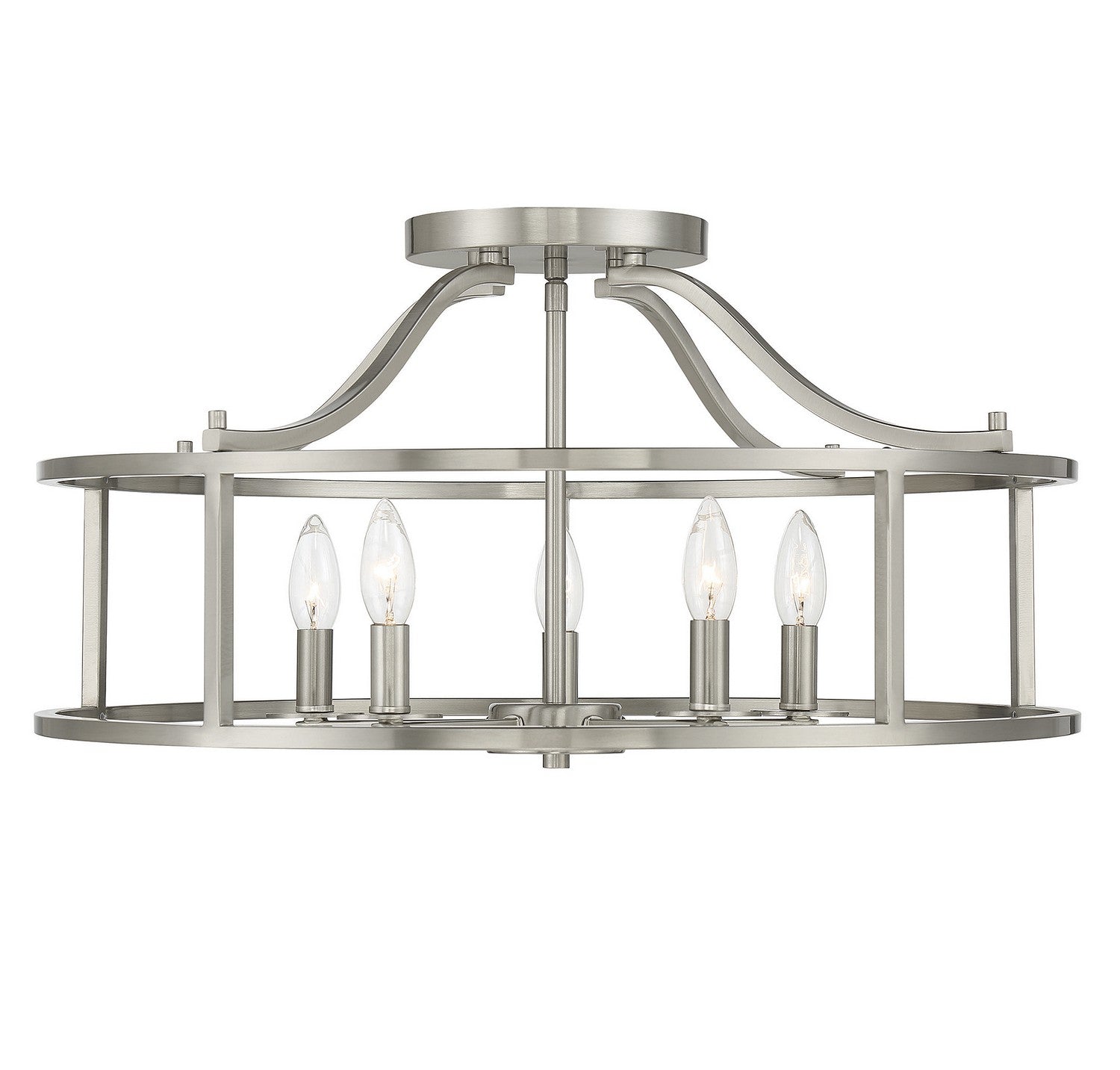 Savoy House - Five Light Semi Flush Mount - Stockton — Union Lighting ...